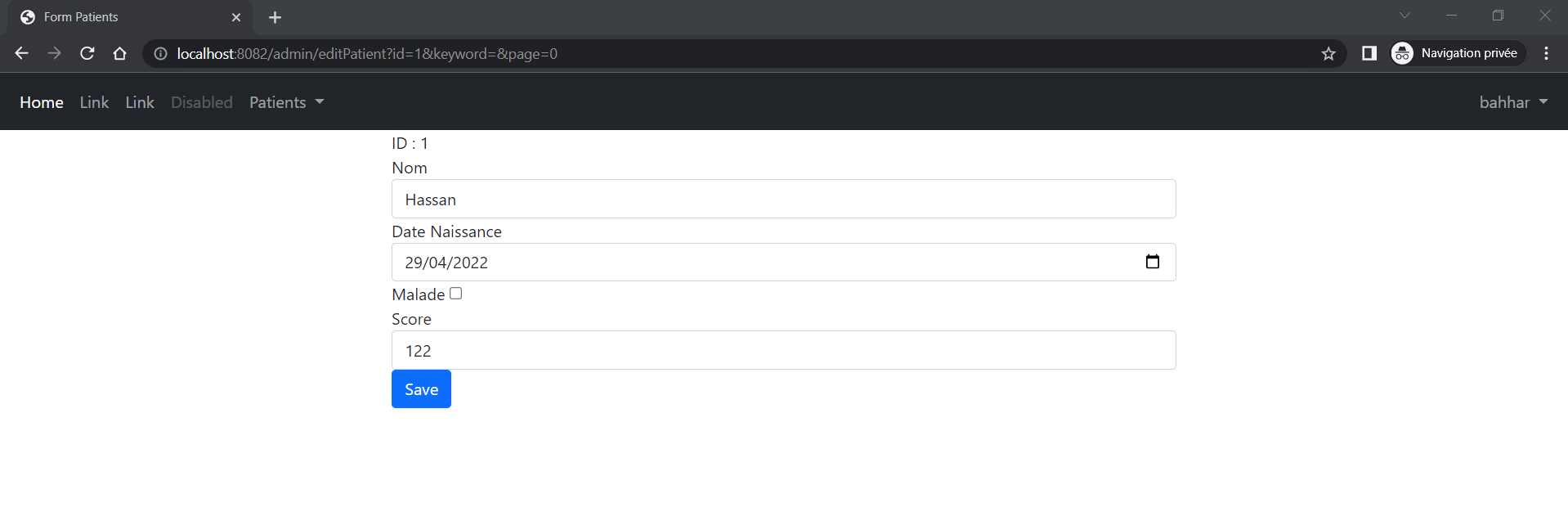 GitHub - Imadedd00/Gestion-Malade