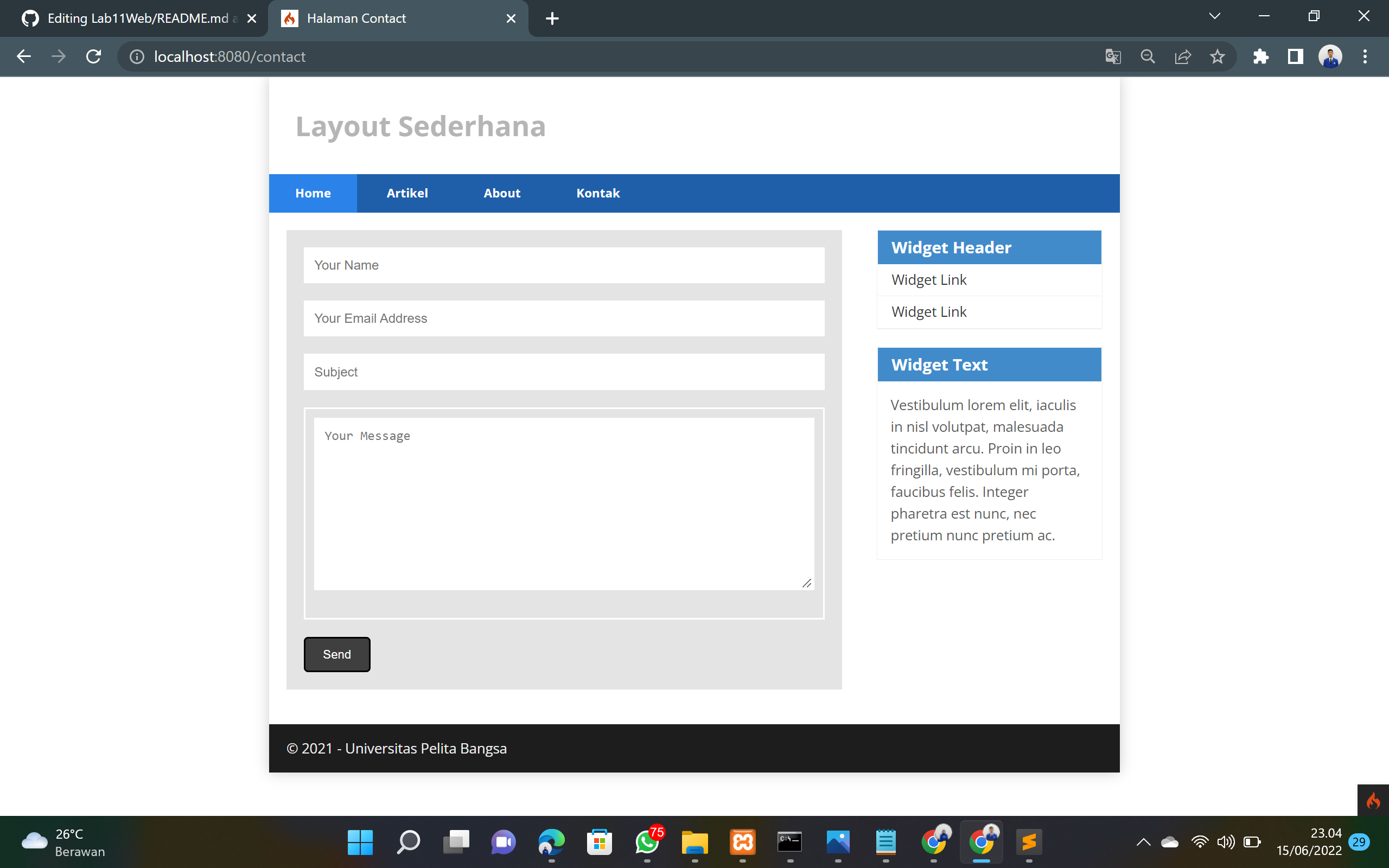 GitHub - FAKHRUDINnizar/Lab11Web