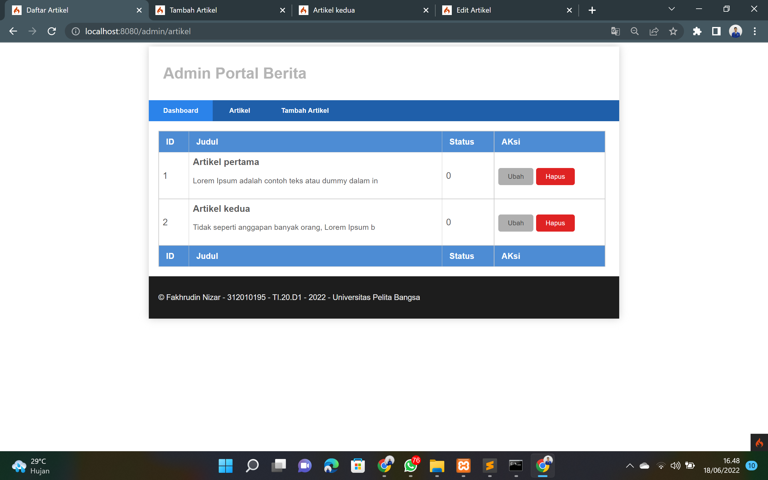 GitHub - FAKHRUDINnizar/Lab11Web