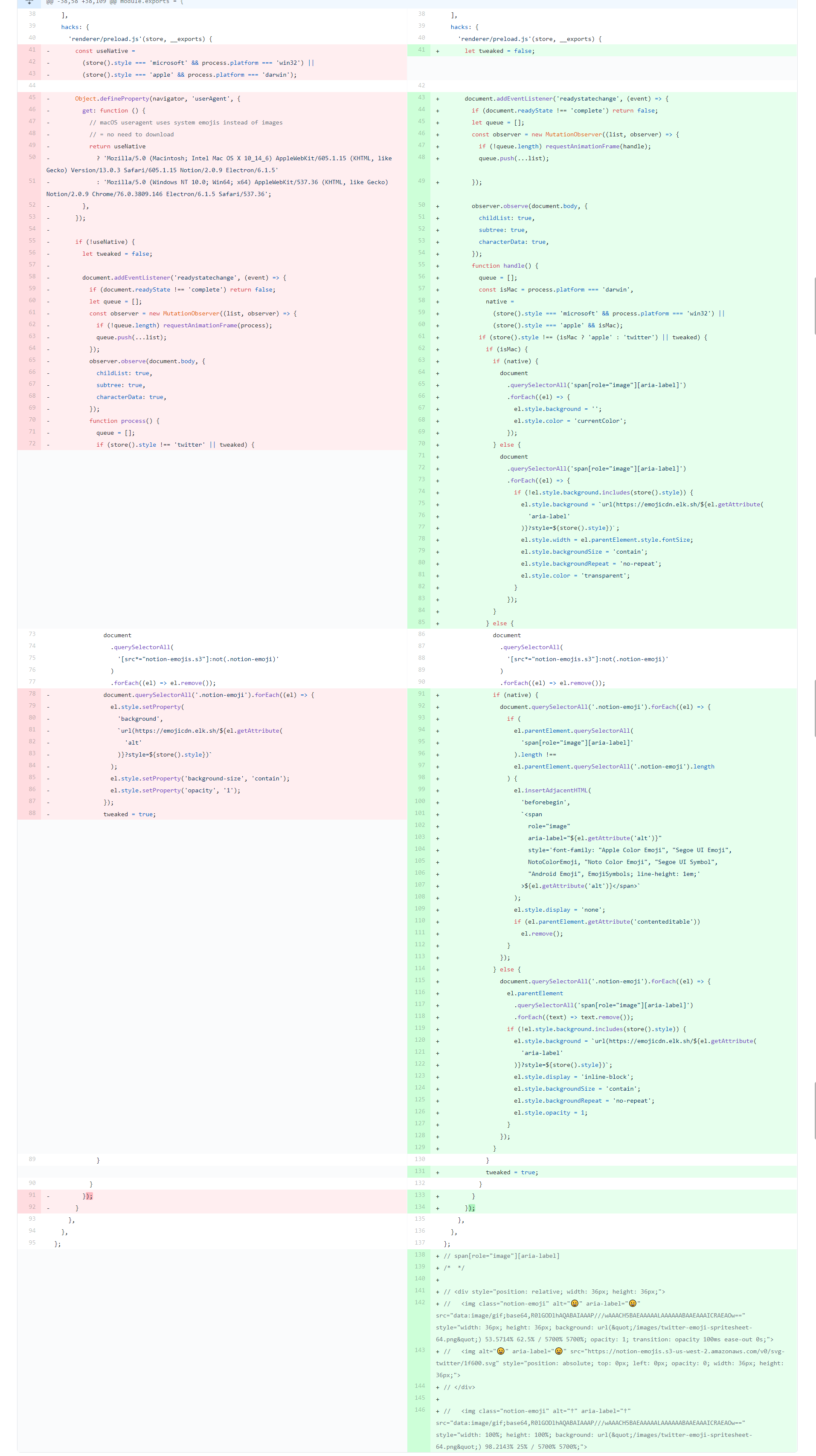 Emoji sets achieve without user agent on MacOS breaks extension on Windows. · Issue #361 ...