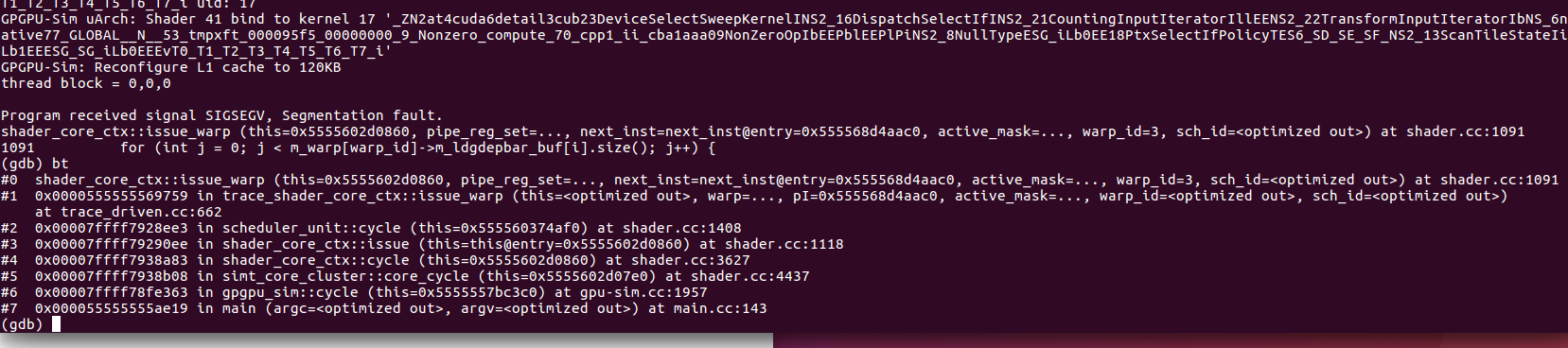 Segf When Evaluating Pytorch File Using Gpgpu Sim · Issue 256 · Accel Sim Accel Sim Framework