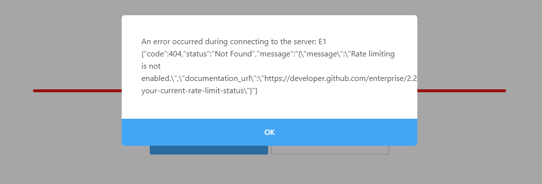Unale to sync site to Github pages enterprise version (Rate limiting is not enabled error ...