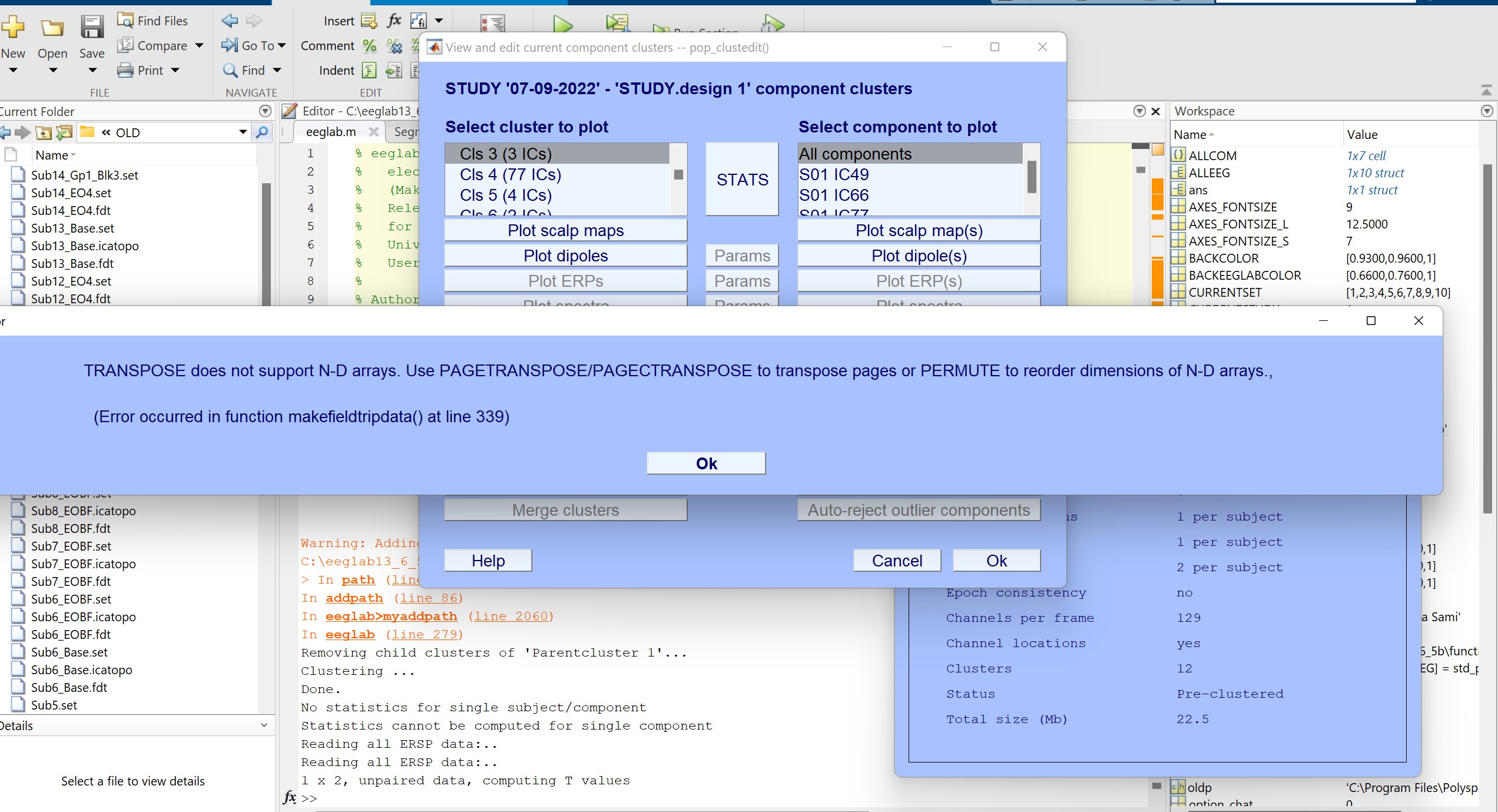 Error in function std_ersp · Issue #147 · sccn/eeglab · GitHub