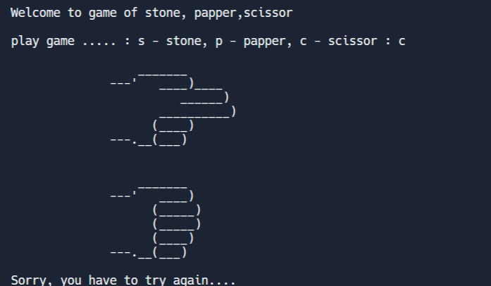 GitHub - MohansGopi/stonePAPPERscissor: This is the game of STONE, PAPPER, SCISSOR. In this ...