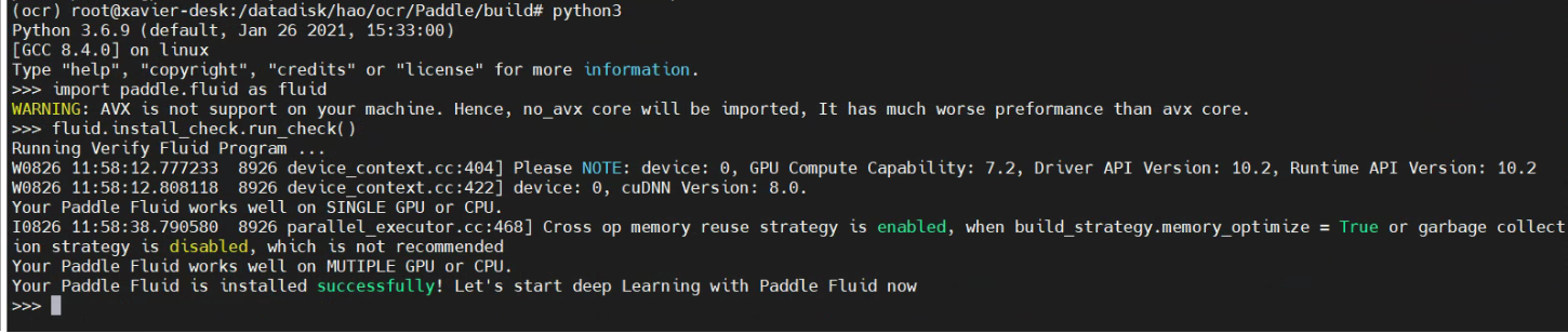 avx警告 · Issue #35163 · PaddlePaddle/Paddle · GitHub