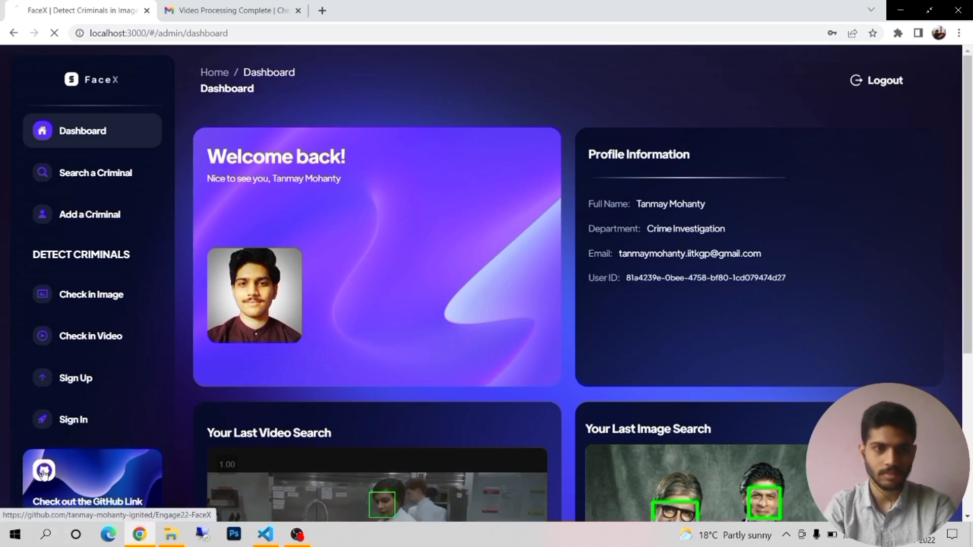 GitHub - gopikant21/criminal-face-detector-software