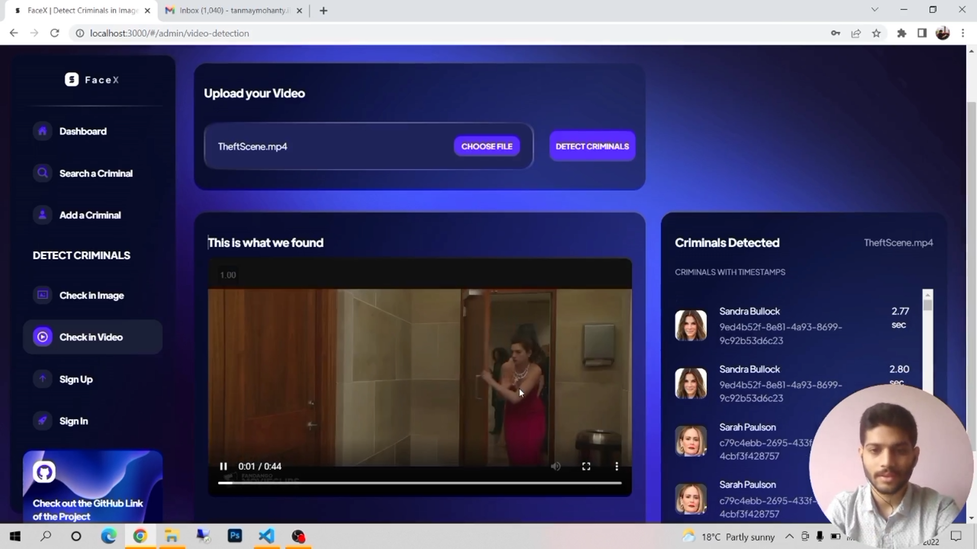 GitHub - gopikant21/criminal-face-detector-software