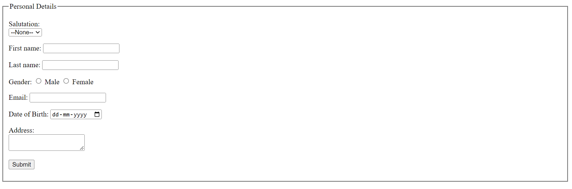 Task - HTML - Forms - Personal Information · akash-coded mern · Discussion #43 · GitHub