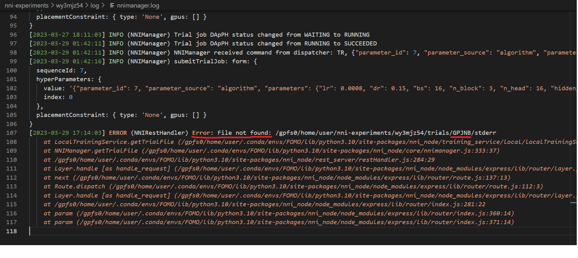 NNI gets stuck in WAITING state after a random number of successful trials · Issue #5493 ...