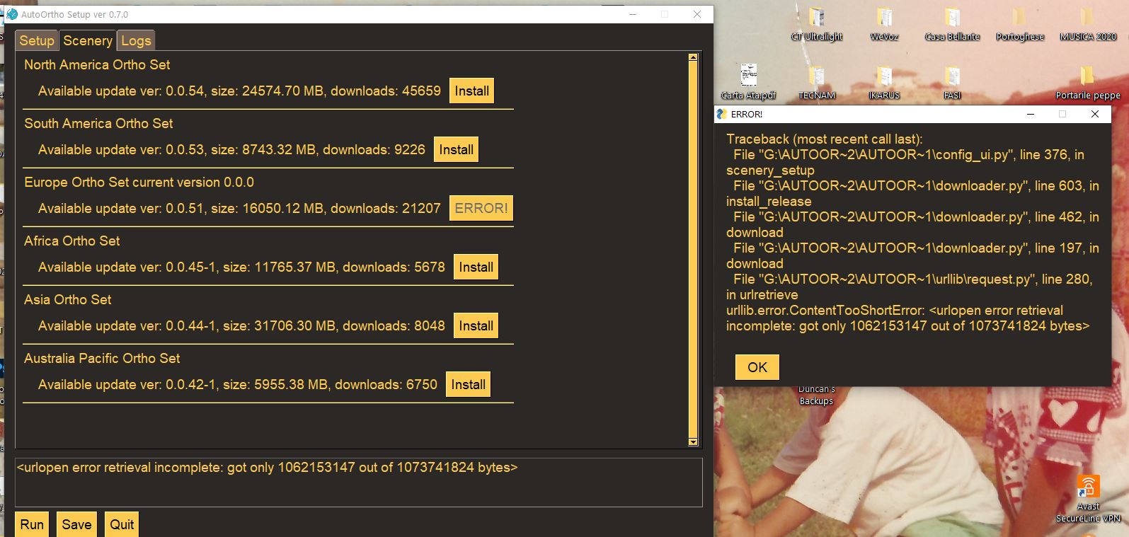 Error to install Scenery Europe or Africa · Issue #432 · kubilus1/autoortho · GitHub