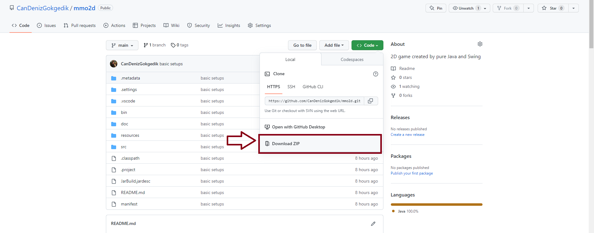 GitHub - CanDenizGokgedik/mmo2d: 2D game created by pure Java and Swing