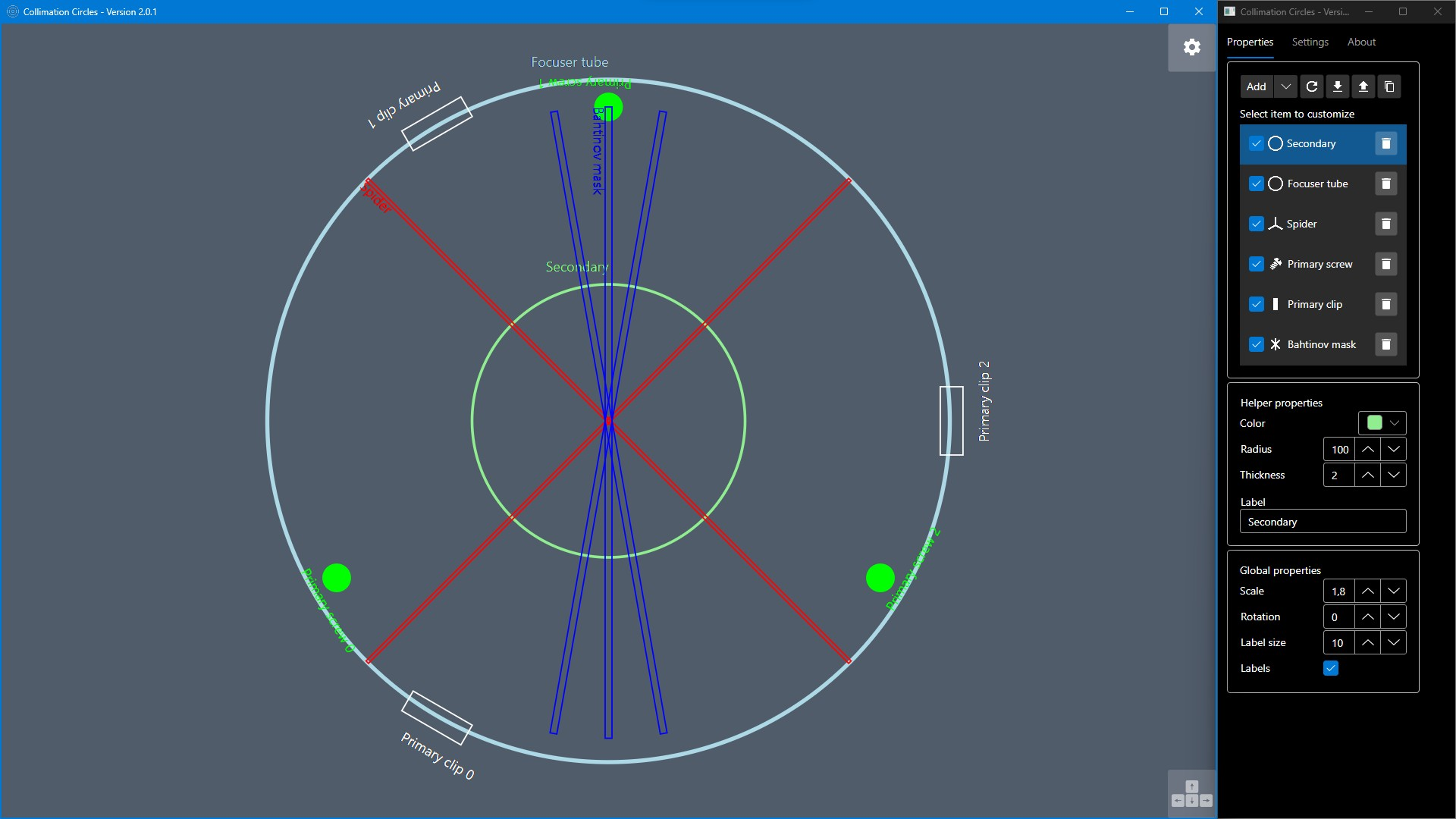 GitHub - sajmons/CollimationCircles: Collimation Circles is application ...