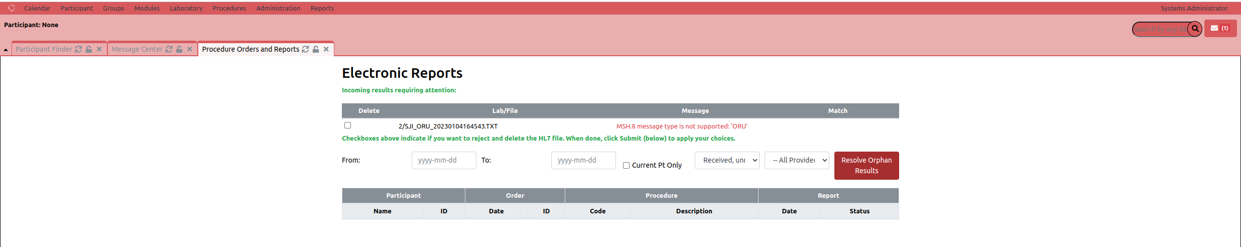 Not parsing results from ApolloLIMS (HL7 MSH) · Issue #6080 · openemr/openemr · GitHub