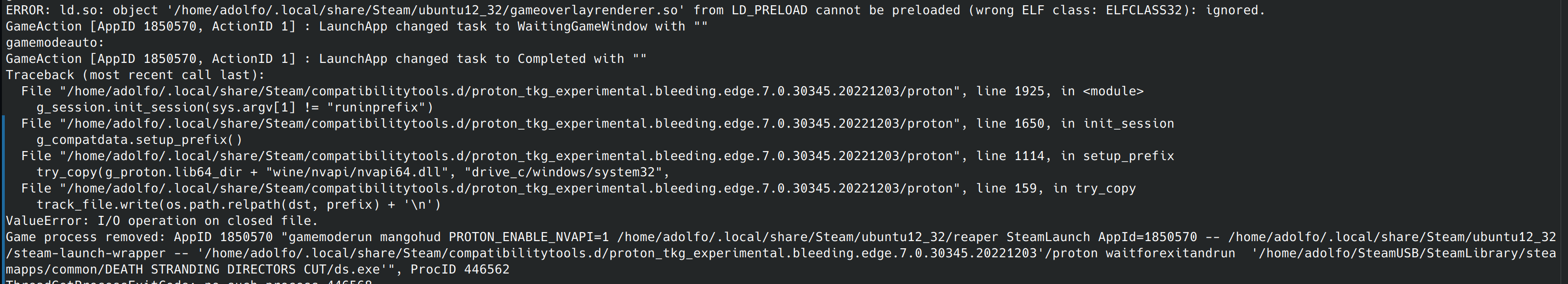 games fail to launch with option PROTON_ENABLE_NVAPI=1 · Issue #912 · Frogging-Family/wine-tkg ...