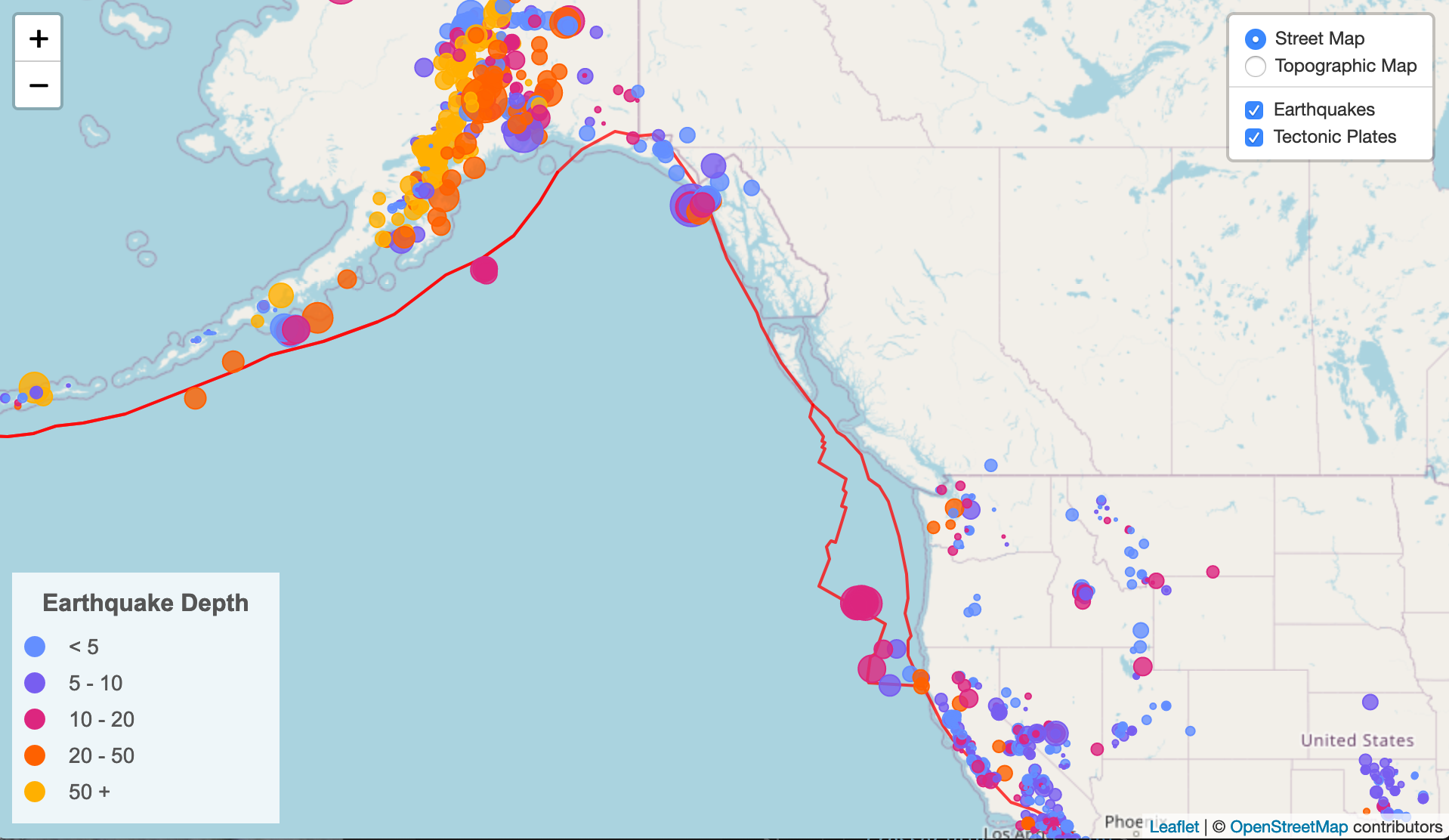 GitHub - leah-handel/Leaflet-Earthquake-Map: This project maps recent ...