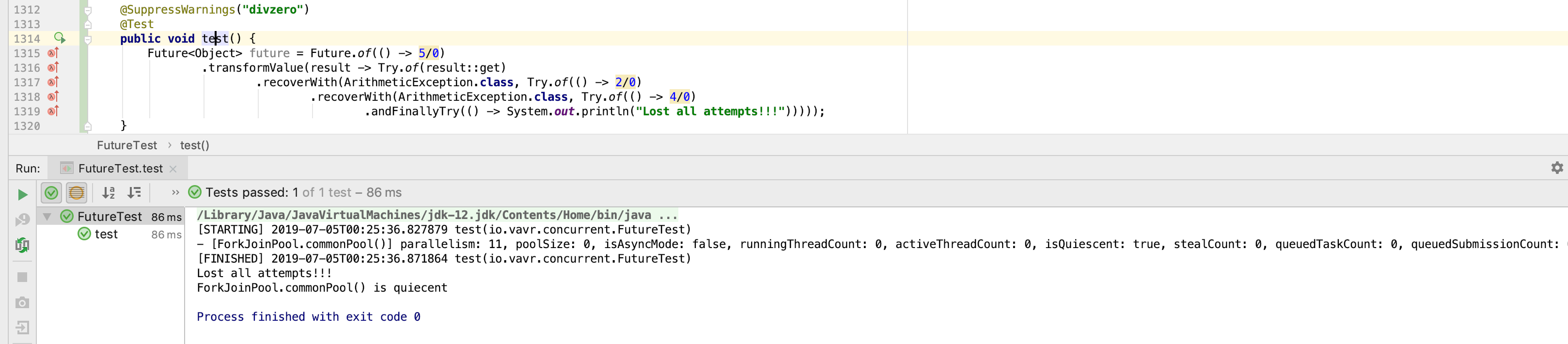 Java Process Runs For Some Time When I Execute The Below Code Though The Code Completes