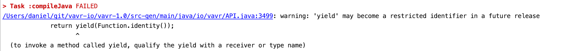 Openjdk13 Build Fails Yield May Become A Restricted Identifier In A Future Release · Issue