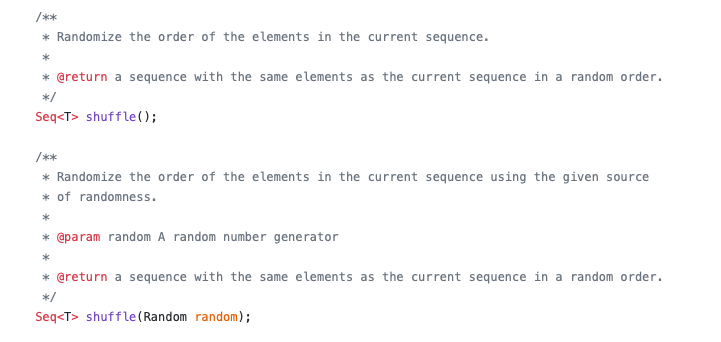 Is There A Way To Specify The Prng That `shuffle` Uses · Issue 2606 · Vavr Io Vavr · Github