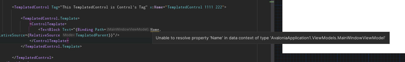 Unable to resolve property 'xxx' in data context of type 'xxx' when use RelativeSource with ...