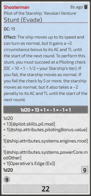 Incorrect Bonuses on Starships · Issue #1266 · foundryvtt-starfinder/foundryvtt-starfinder · GitHub