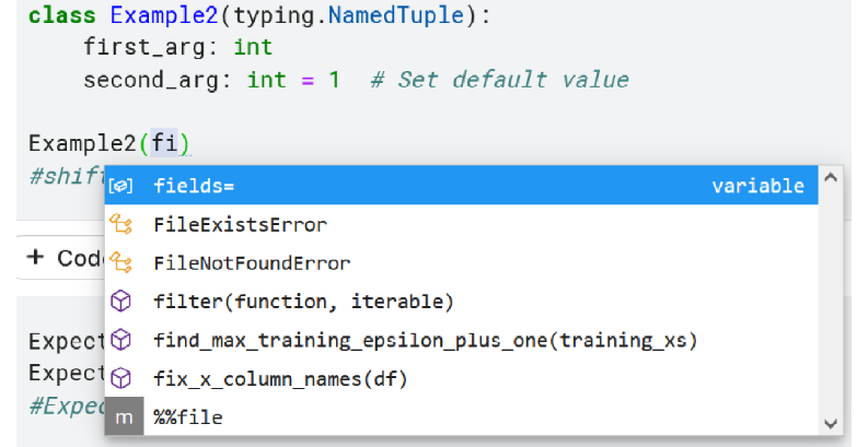 Namedtuple Not Hinting Its Arguments · Issue 945 · Jupyter Lspjupyterlab Lsp · Github 8731