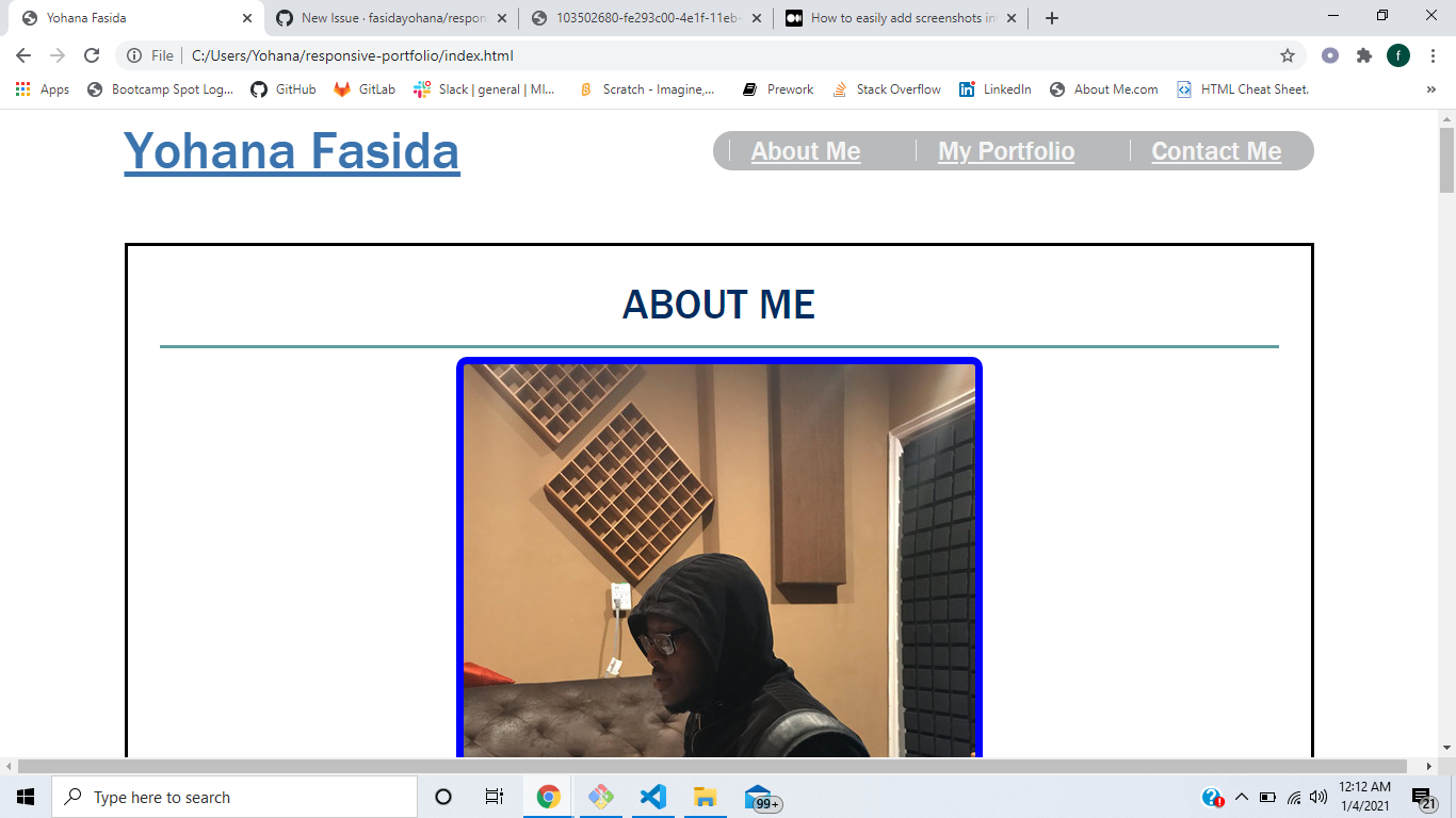 Github Fasidayohana Responsive Portfolio