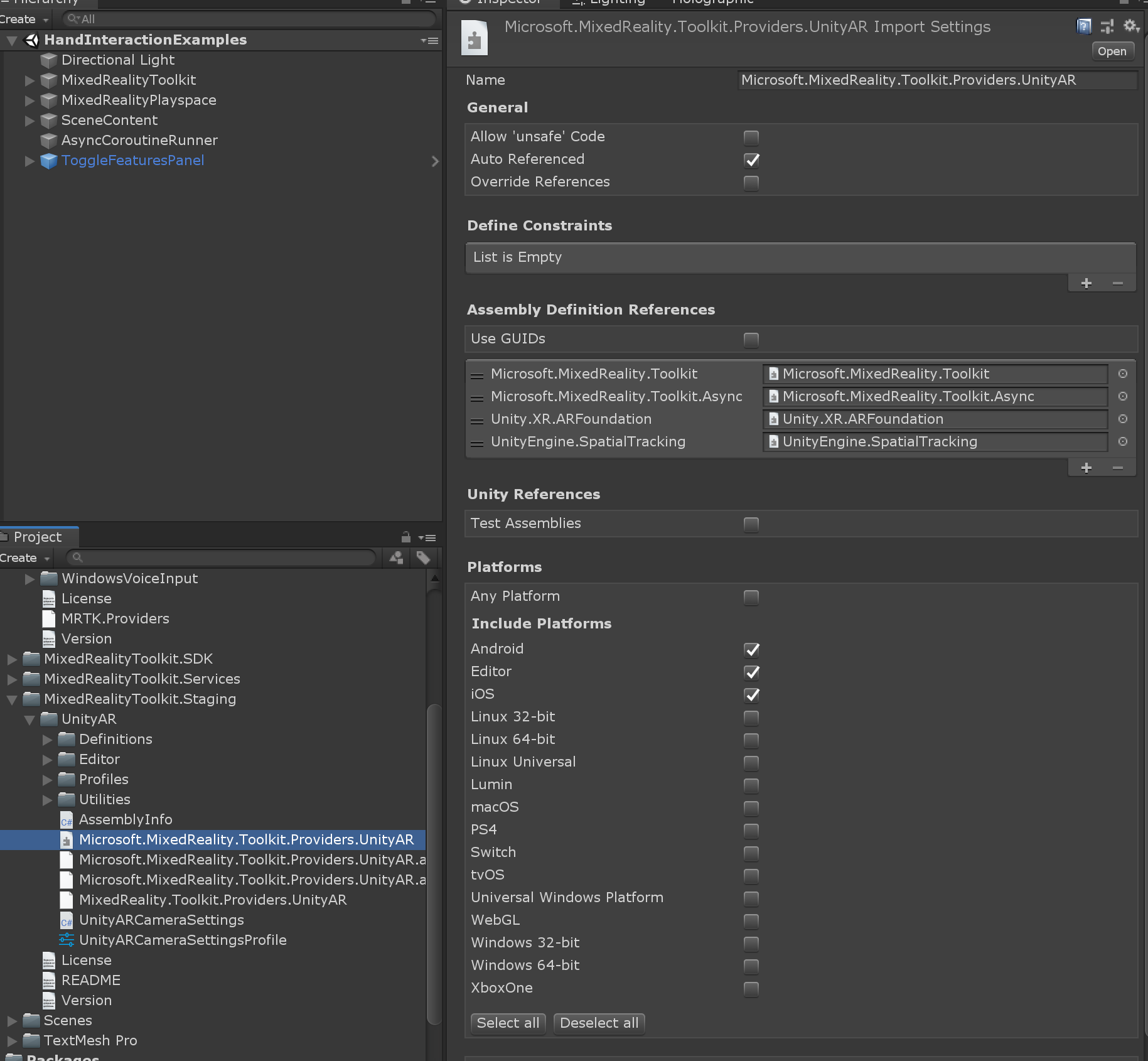 Unity AR Config SpatialTracking not applied automatically · Issue #6854 · microsoft ...