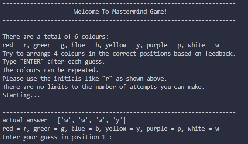 GitHub - ChingXuen/Mastermind-Py: Mastermind game coded using python - first year project