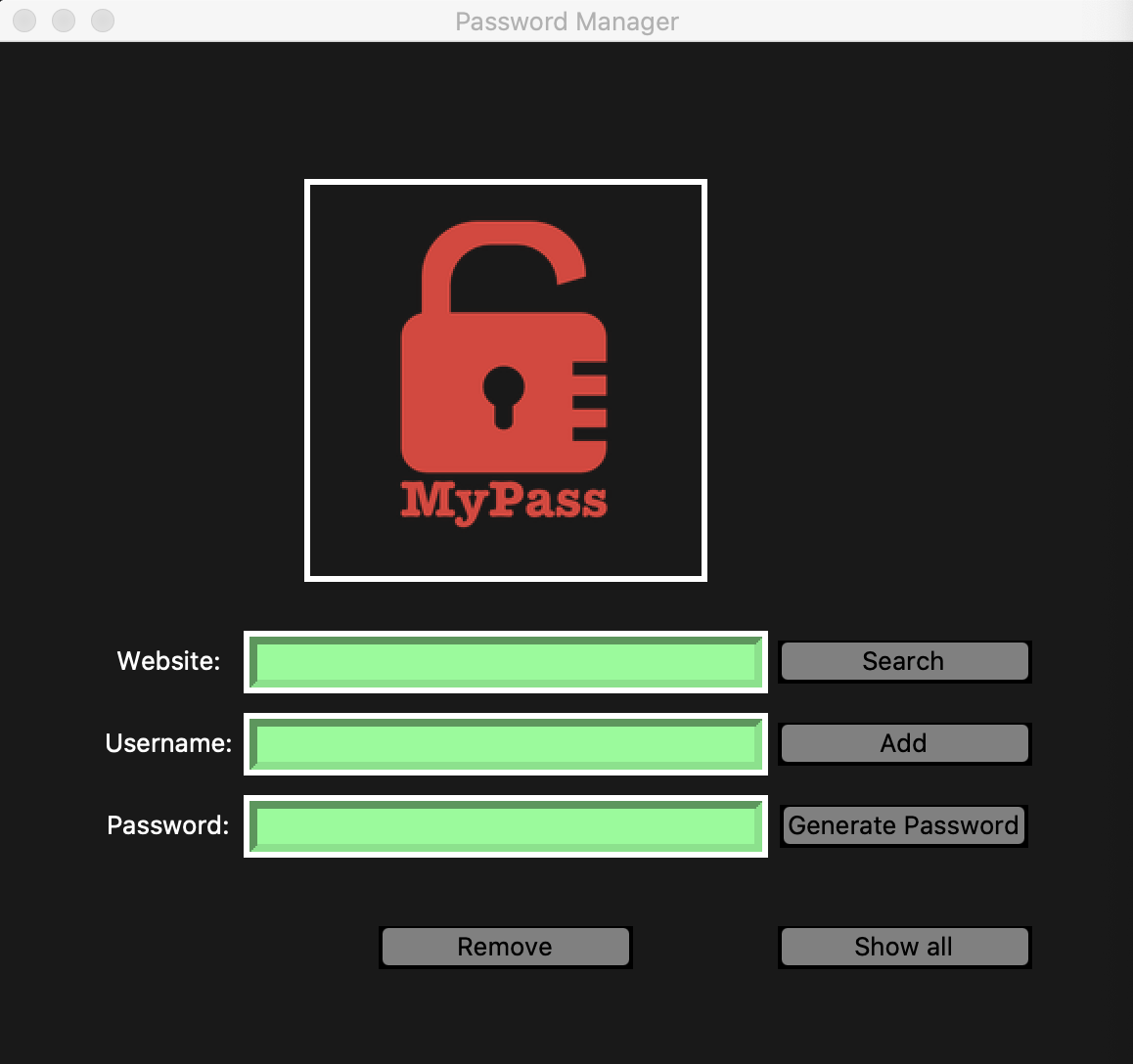GitHub - JaD33Z/Encrypted-Personal-Password-Manager-GUI: Desktop app to ...