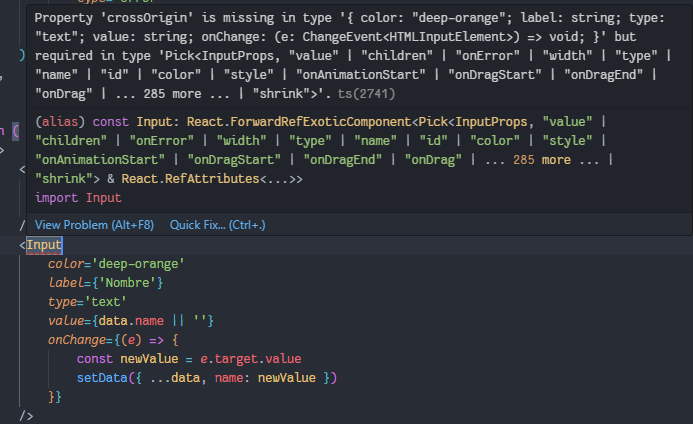 Property 'crossOrigin' is missing in type ??? · Issue #427 ...