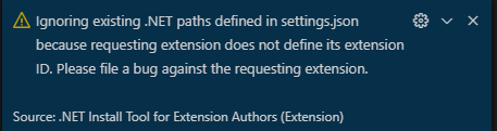 .NET Install Tool invalid value in settings.json · Issue #139 · dotnet/vscode-dotnet-runtime ...