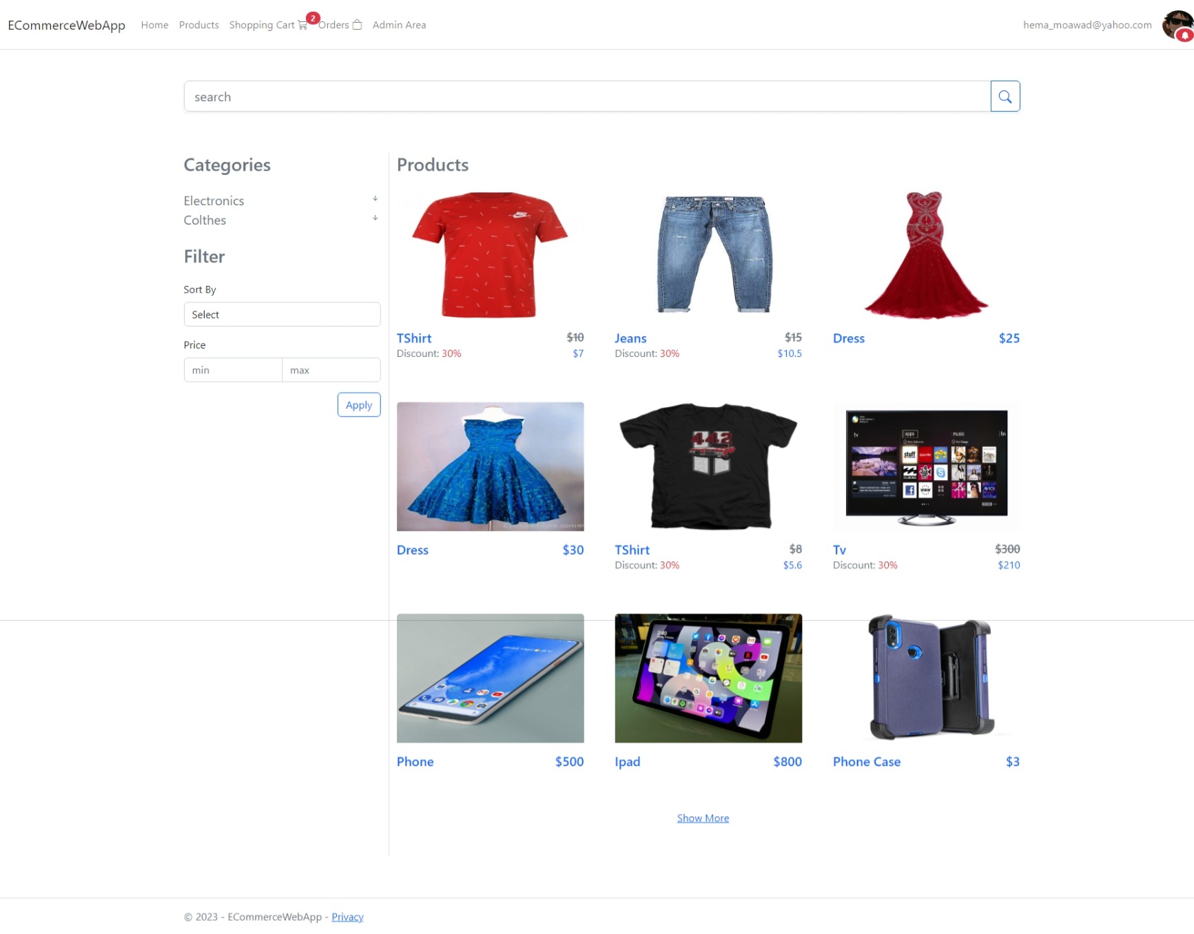 GitHub - hema325/ECommerceWebApp