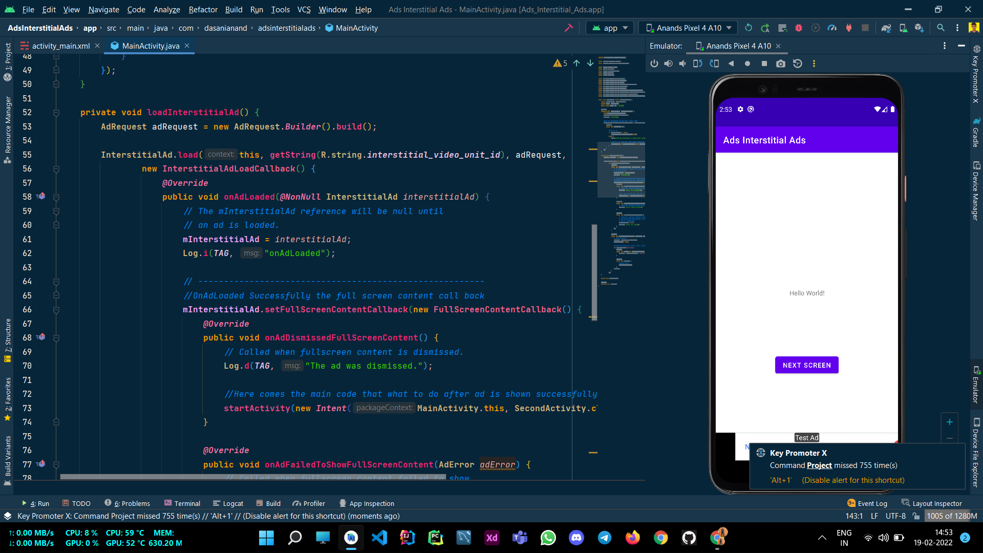 GitHub - ananddasani/Android_Ads_Interstitial: Implementating Interstitial Ads in an Android App