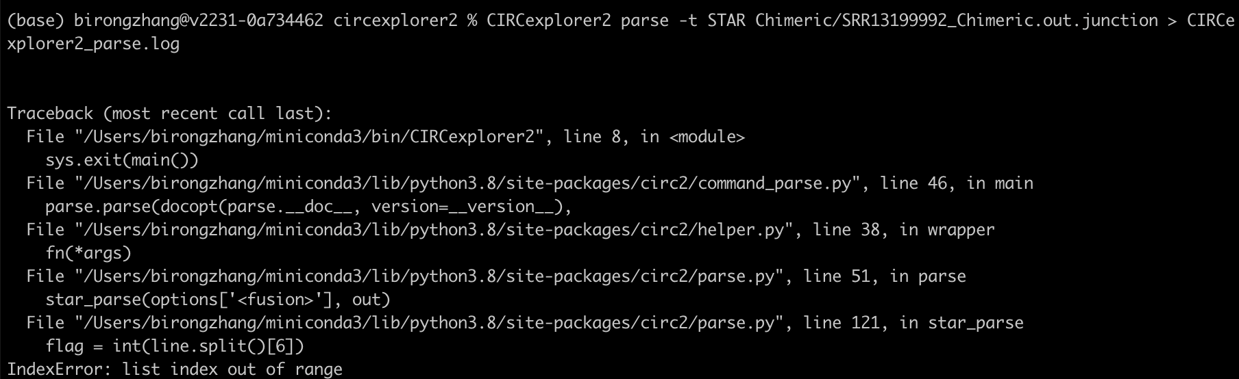 IndexError: list index out of range + CIRCexplorer2 parse · Issue #58 · YangLab/CIRCexplorer2 ...
