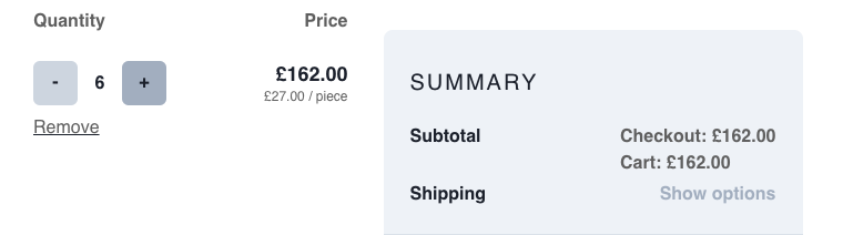 Cart Line Items And Subtotal Price Does Not Take Into Account 135 Gbp Uk Vat · Shopify 
