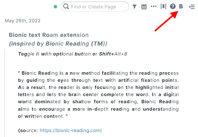 GitHub - fbgallet/roam-extension-bionic-text: Bionic reading adaptation ...