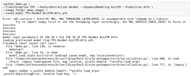 Pickleunpicklingerror Invalid Load Key
