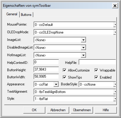 The custom property page of MSComctlLib.Toolbar is not shown fully · Issue #1400 · twinbasic ...