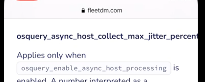 When viewing fleetdm.com/docs on a mobile device, long headings with no spaces are overflowing ...