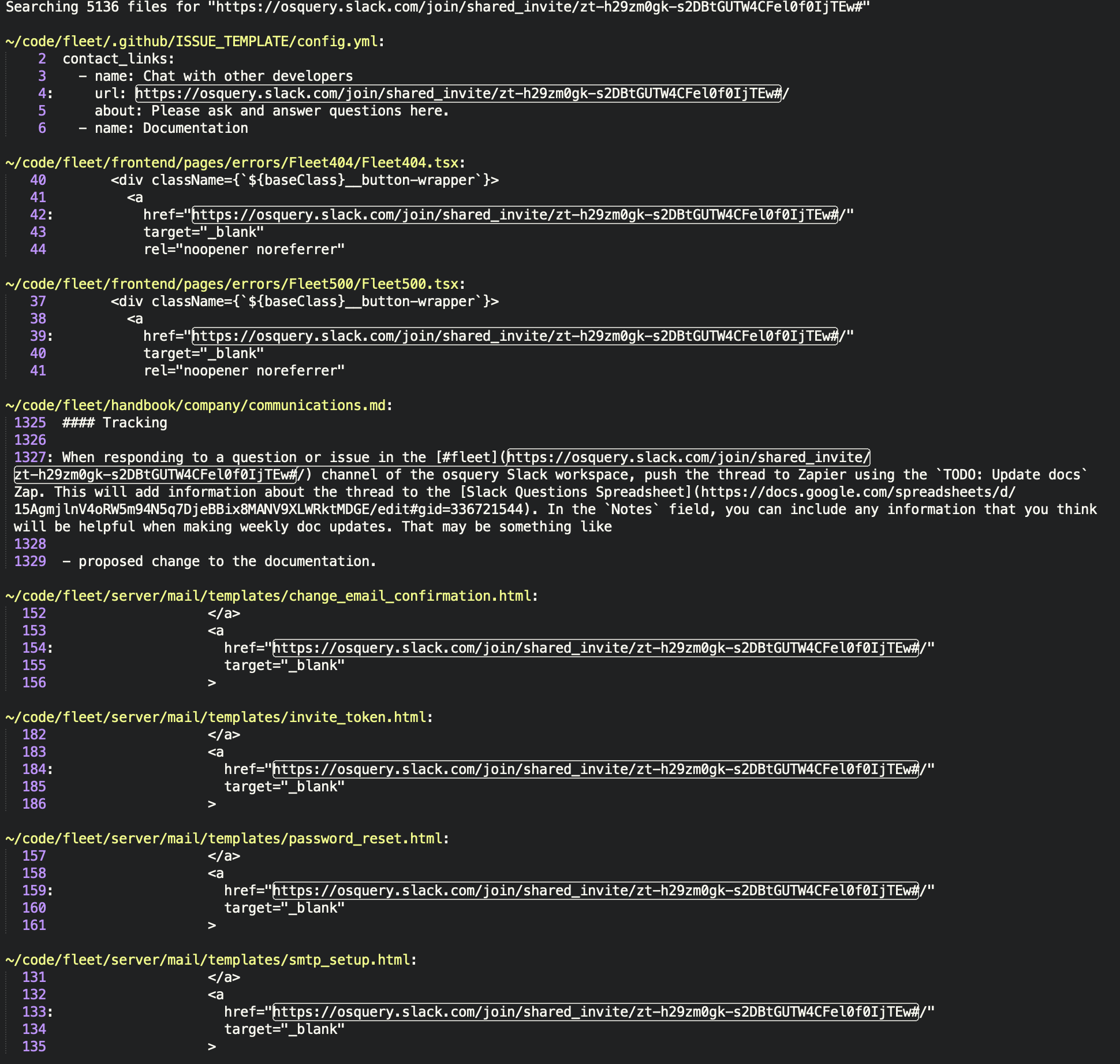 Osquery Slack invitation in Fleet is expired. · Issue #15089 · fleetdm/fleet · GitHub