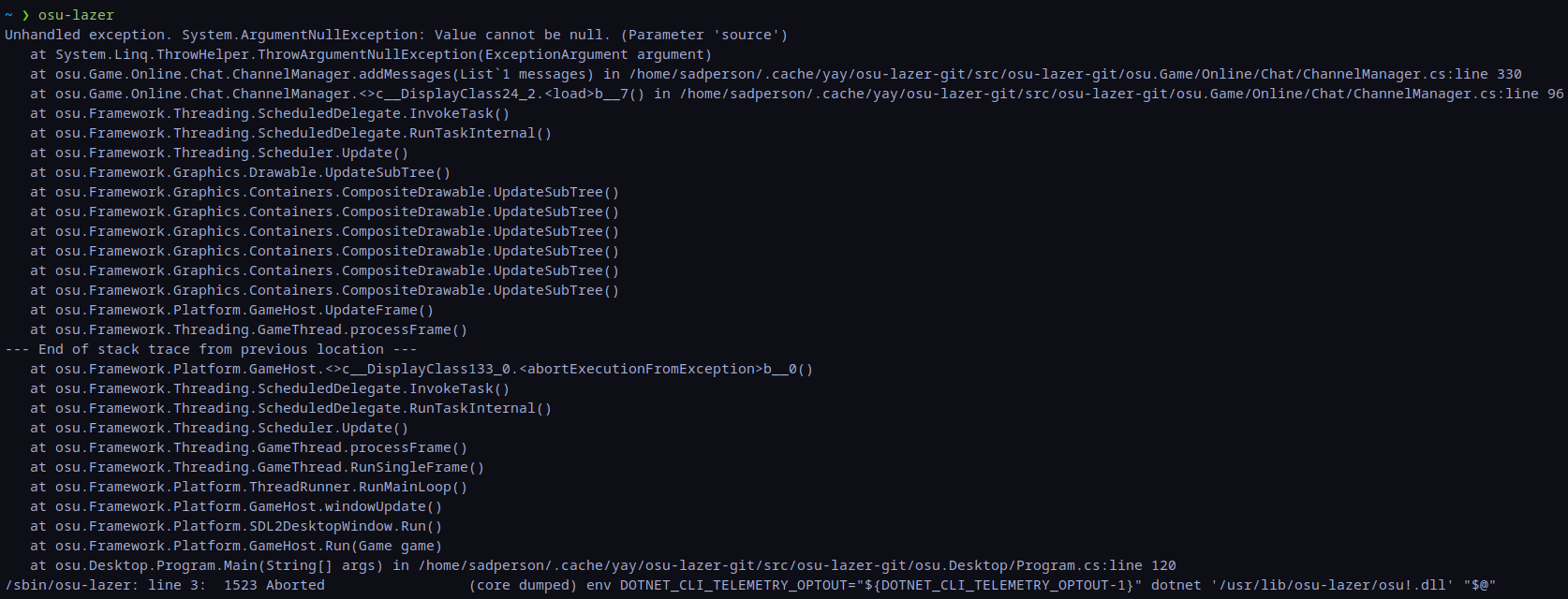 lazer not launching · Issue #21649 · ppy/osu · GitHub