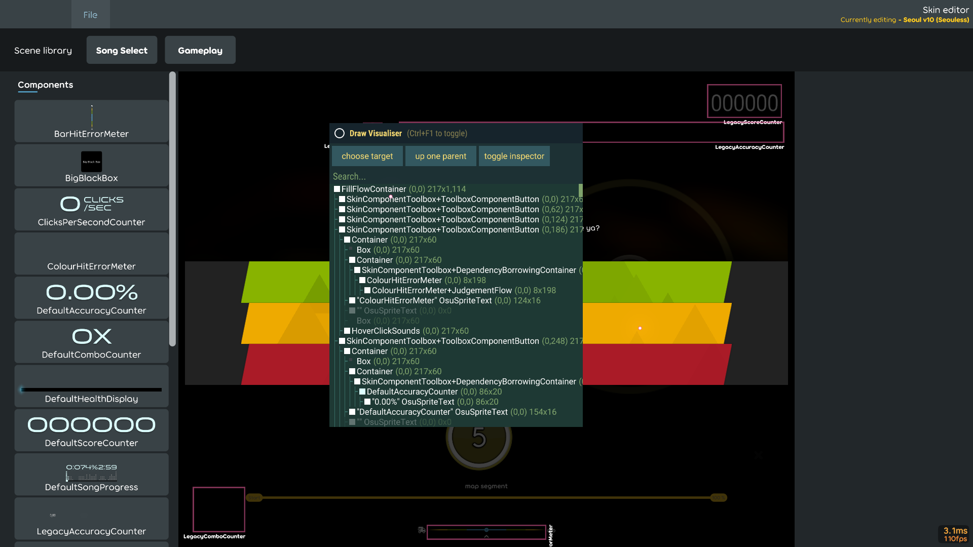 How do I interract with the component buttons while coding? · ppy osu · Discussion #20996 · GitHub