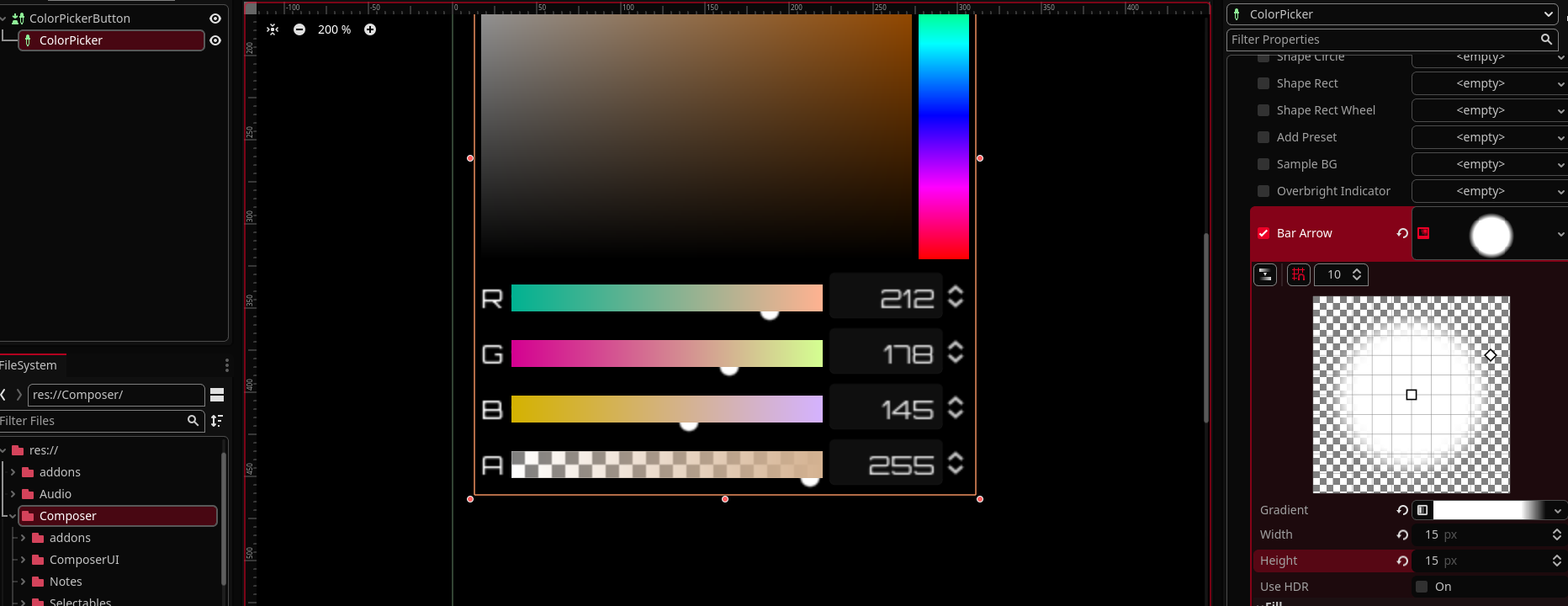 Color picker "bar arrow" renders underneath color picker · Issue #81269 ...