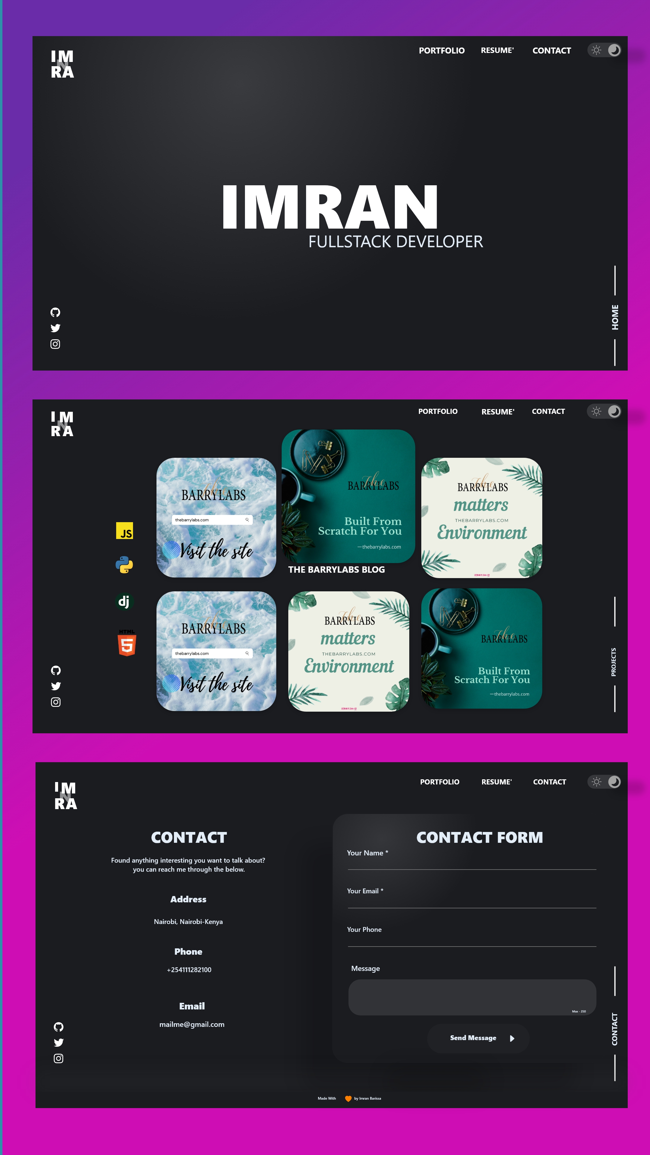 GitHub - Barissa-Imran/portfolio: showcase my projects and cv in one site