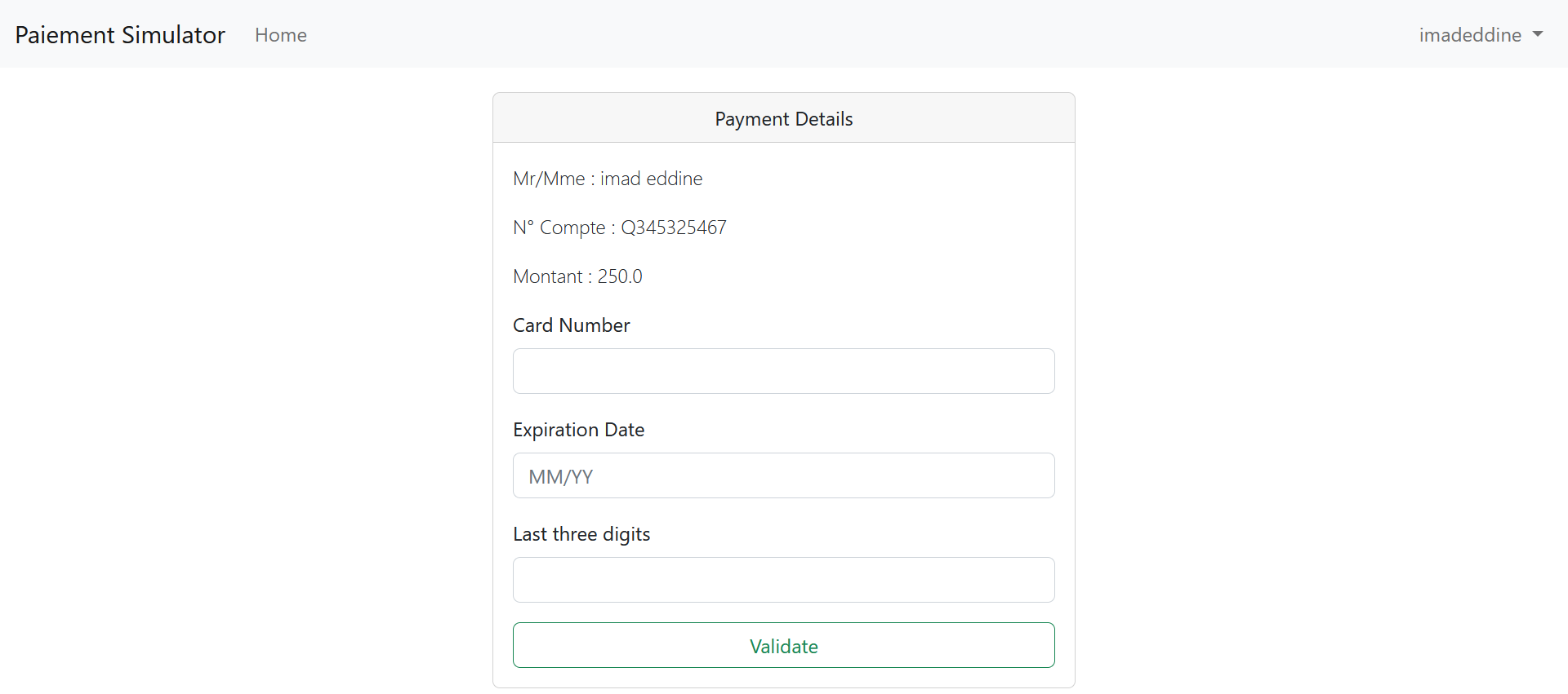 GitHub - ImadEddinee/PaiementSimulator: This is an online web ...