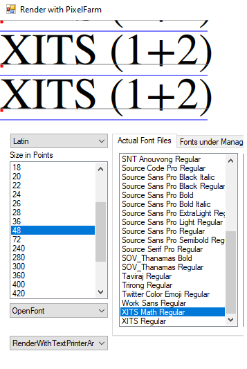 Debug NotSupportedException hit when loading XITS Math · Issue #194 ...