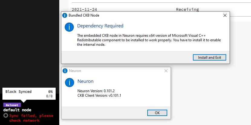 Upated Wallet · Issue #2235 · nervosnetwork/neuron · GitHub