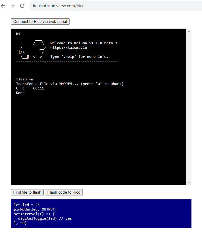 Flash code via a web browser · kaluma-project kaluma · Discussion #619 ...