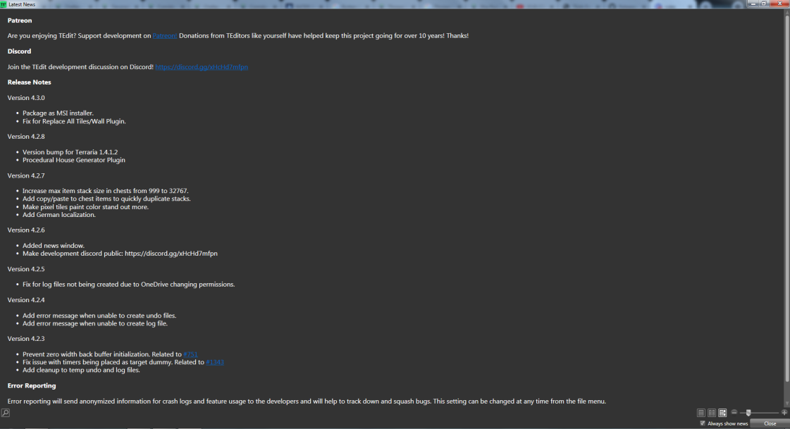 My Tedit doesn't work · Issue #1522 · TEdit/Terraria-Map-Editor · GitHub
