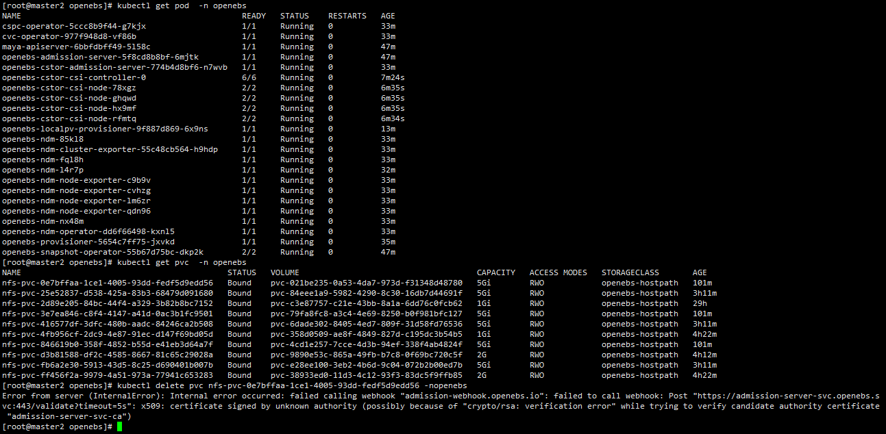 Pvc Uninstall Failed · Issue 3567 · Openebsopenebs · Github 